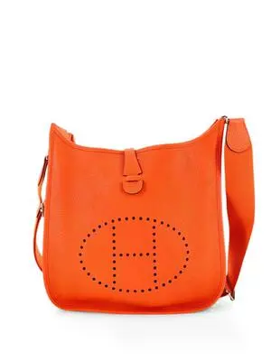 Hermès Evelyne Bag Gen Iii Clemence Pm Crossbody Bag - Orange