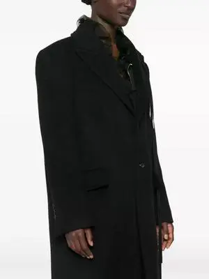 ANN DEMEULEMEESTER Single-breasted Notched-lapels Wool Coat