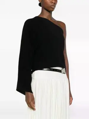 Federica Tosi One-shoulder Sweater And Scarf Set With Scarf Detail