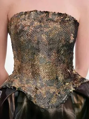 GEMY MAALOUF Embellished Strapless Gown
