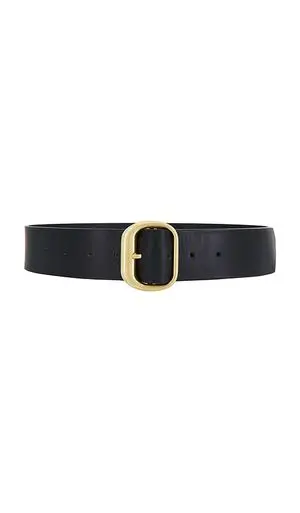 SANCIA The Salerno Leather Belt With Gold-tone Buckle - Black