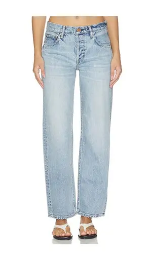 Moussy Vintage Covington Straight Low Jeans In . Also - Blue