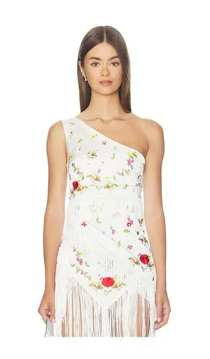 NIIHAI Lara Fringe Top In . Also - White