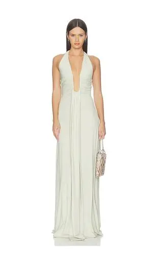 Misha Collection The Jennifer Cupro Dress - Green