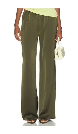 LOVERS AND FRIENDS Alette Satin Pants In . Also - Olive