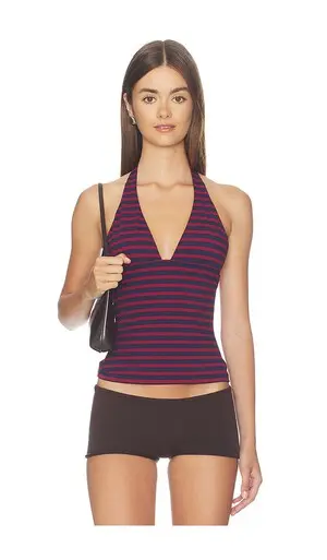 ODDLI Striped Halter Top