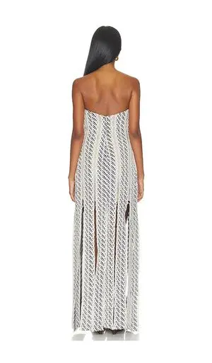 Azulu Strapless Crochet Maxi Dress