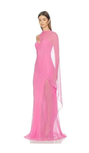 THE SEI Cami Gown With Slit And Cape In . Also