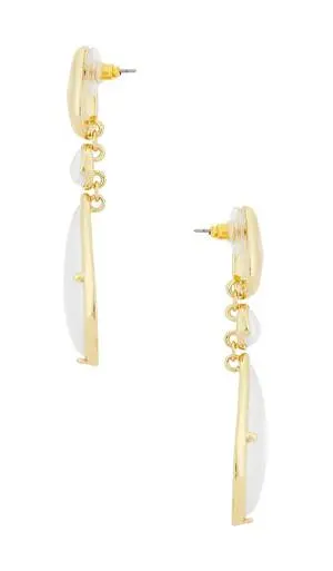 PETIT MOMENTS Saffron Drop Earrings With Faux Pearl Detail