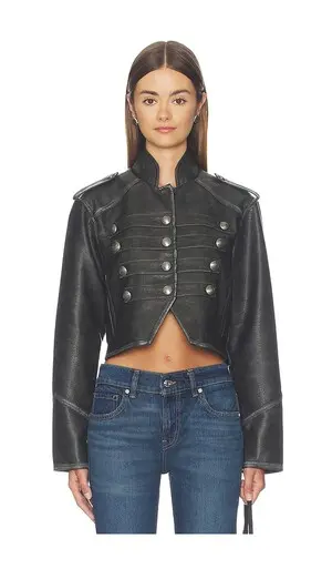 Free People X We The Free Ryland Faux Band Jacket In . Also - Black