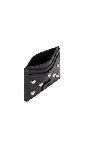 GANNI Bou Card Holder Hearts Studs
