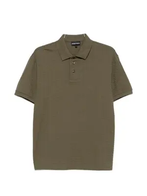 Emporio Armani Logo Cotton Polo Shirt - Green