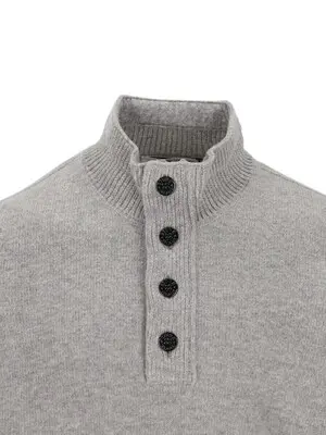 Stone Island Wool Mock Neck Sweater