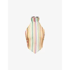 Missoni Chevron Halterneck Cotton-blend Top