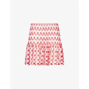 Missoni Floral-print Knitted Mini Skirt - Multi