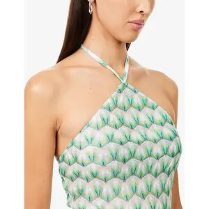 Missoni Halter-neck Chevron Knitted Top