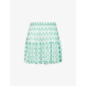 Missoni Floral-print Knitted Mini Skirt - Multi