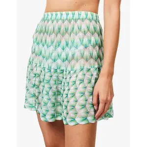 Missoni Floral-print Knitted Mini Skirt
