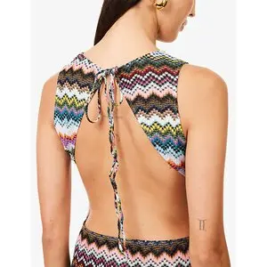 Missoni Backless Chevron Knitted Mini Cover-up