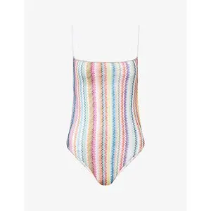 Missoni Straight Neck Zig-zag Pattern Swimsuit - Multi