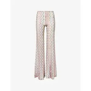 Missoni Zig-zag Flared Mesh Trousers - Multi