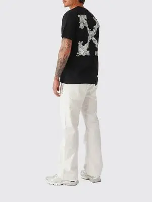 Off-White Cotton T-shirt With Maxi Arrow Logo
