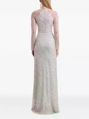 GEMY MAALOUF Beaded Sequin-embellished Gown