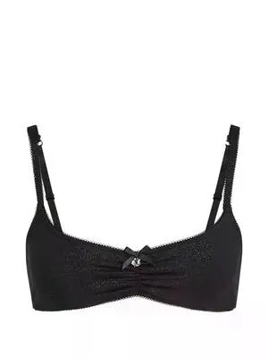 Karl Lagerfeld Ikon Glitter Bralette - Black