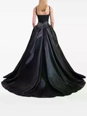 GEMY MAALOUF Embellished Halter-neck Gown