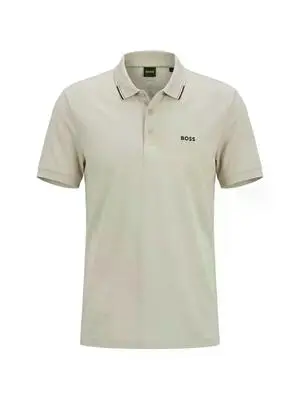 BOSS Paddy Logo-print Polo Shirt - Neutrals