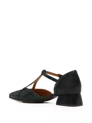 Chie Mihara Hidrow Reptile-effect T-bar Heeled Pumps