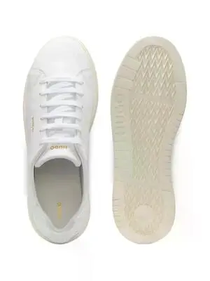 Hugo Nappa Leather Lace-up Sneakers With Gold-tone Logo Detail