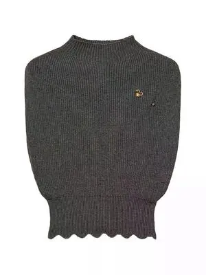 TWINSET Wool-blend Top With Brooch Detail