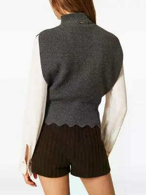 TWINSET Wool-blend Top With Brooch Detail