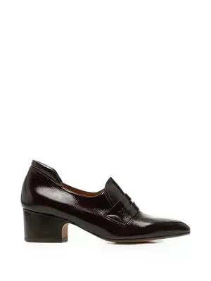 Chie Mihara Patent Leather Block Heel Pumps - Red