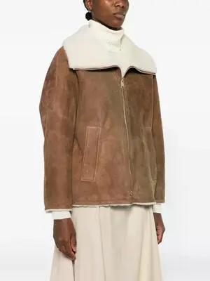 MANZONI 24 Shearling-collar Suede Jacket