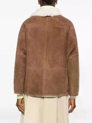 MANZONI 24 Shearling-collar Suede Jacket
