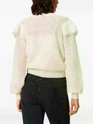 TWINSET Knitted Cardigan With Flounces And Scalloped Trim