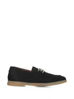 Bally Logo-plaque Leather Loafers - Black