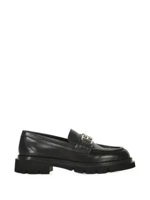 Bally Logo-plaque Leather Loafers - Black