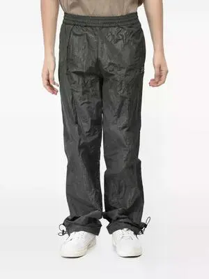 Off-White Drawstring Ankle Trousers - Black