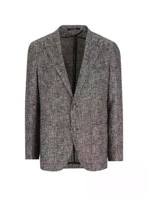 Tagliatore Check-pattern Blazer - Grey