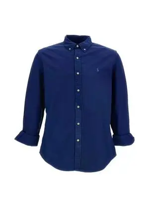 Polo Ralph Lauren Logo-embroidered Button-down Shirt - Blue