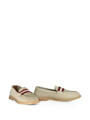Bally Buckle-detail Suede Loafers