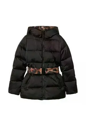 TWINSET Puffer Jacket With Reversible Belt - Black