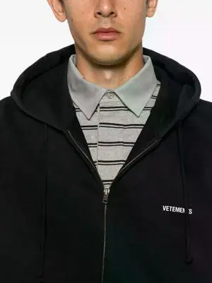Vetements Logo-print Zip-up Hoodie