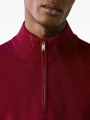 HACKETT LONDON Quarter-zip Elbow-patch Knit
