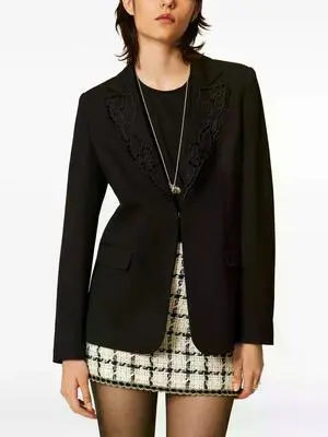 TWINSET Milano-stitch Broderie Anglaise Blazer