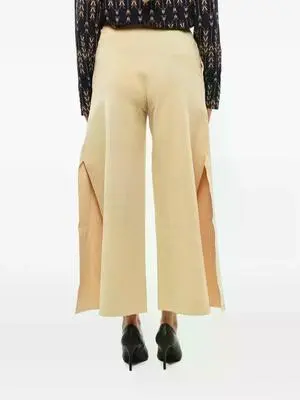 Stella McCartney High-waisted Side-slit Palazzo Pants