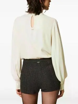 TWINSET Knit Shorts With Decorative Buttons